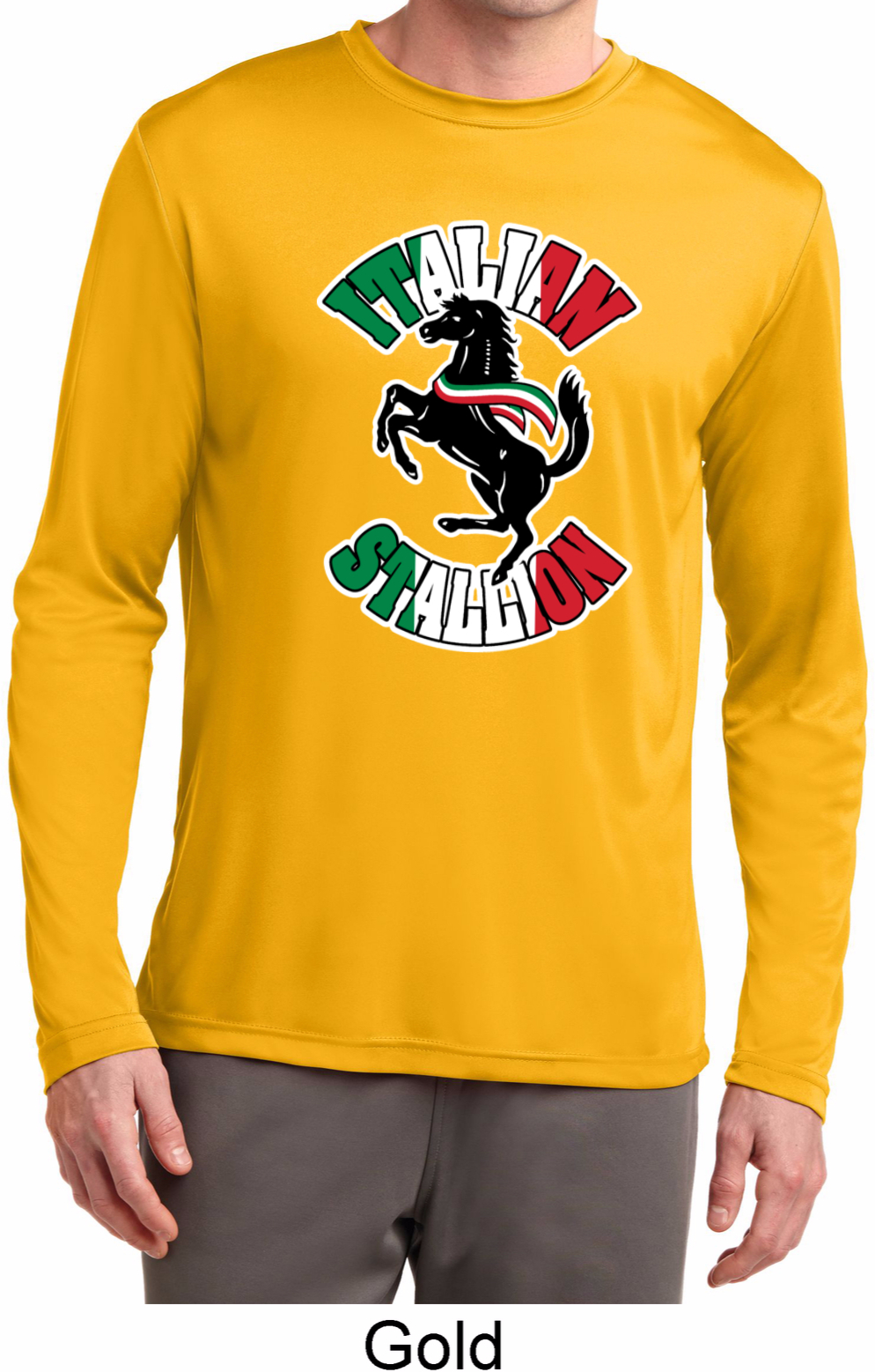 Italian Stallion Mens Dry Wicking Long Sleeve Shirt - Italian Stallion ...