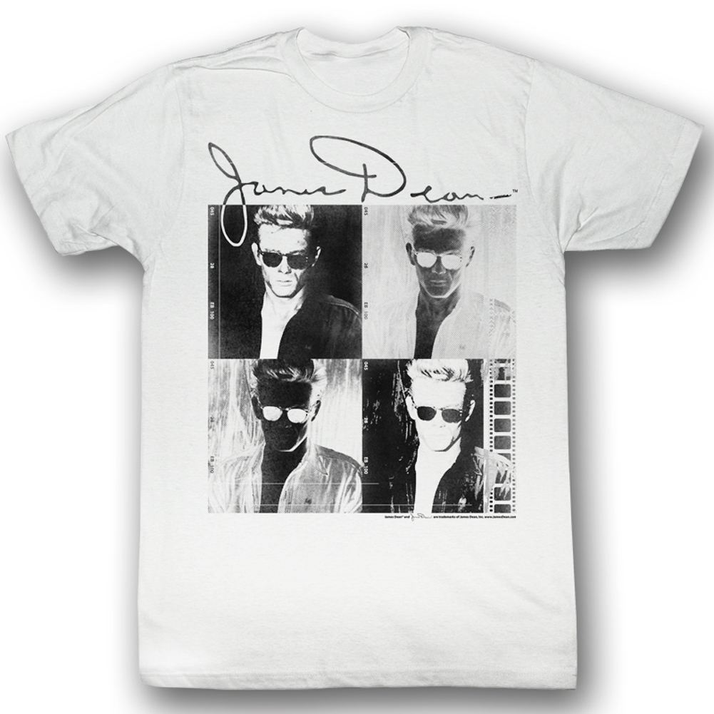 James Dean Shirt 4Play Adult White Tee T-Shirt - James Dean Shirts