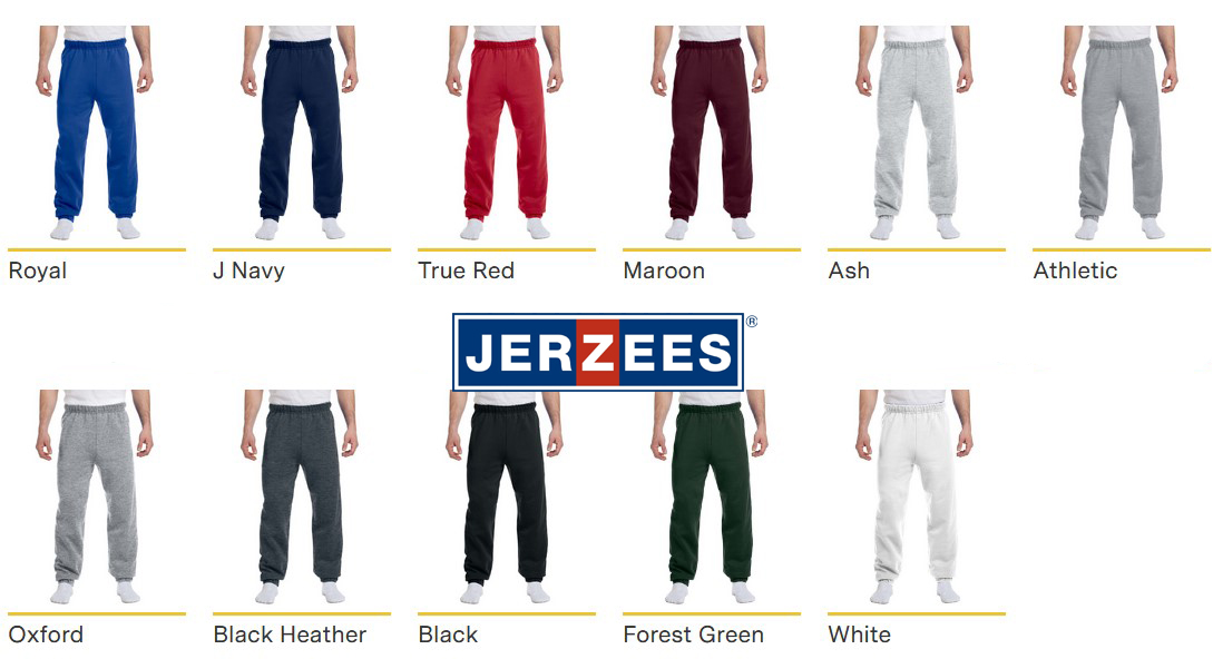 Jerzees Sweatpants Sweat Pants Cotton Poly No Pockets - Jerzees Sweatpants