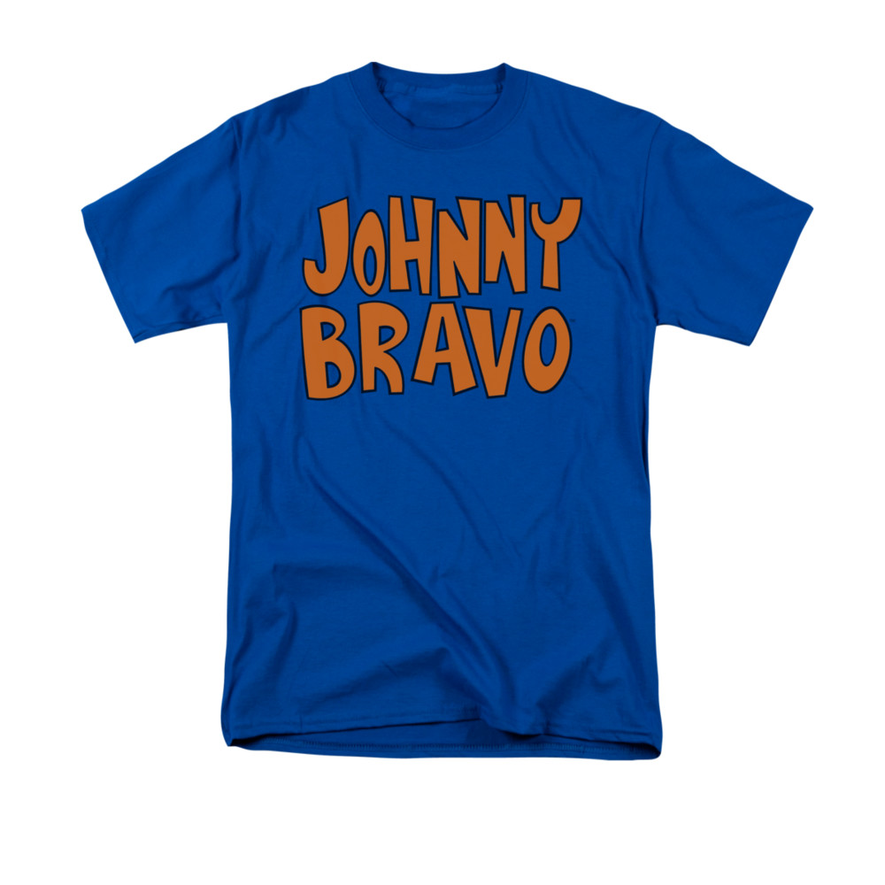 Johnny Bravo Shirt Jb Logo Adult Royal Blue Tee T-Shirt - Johnny Bravo ...