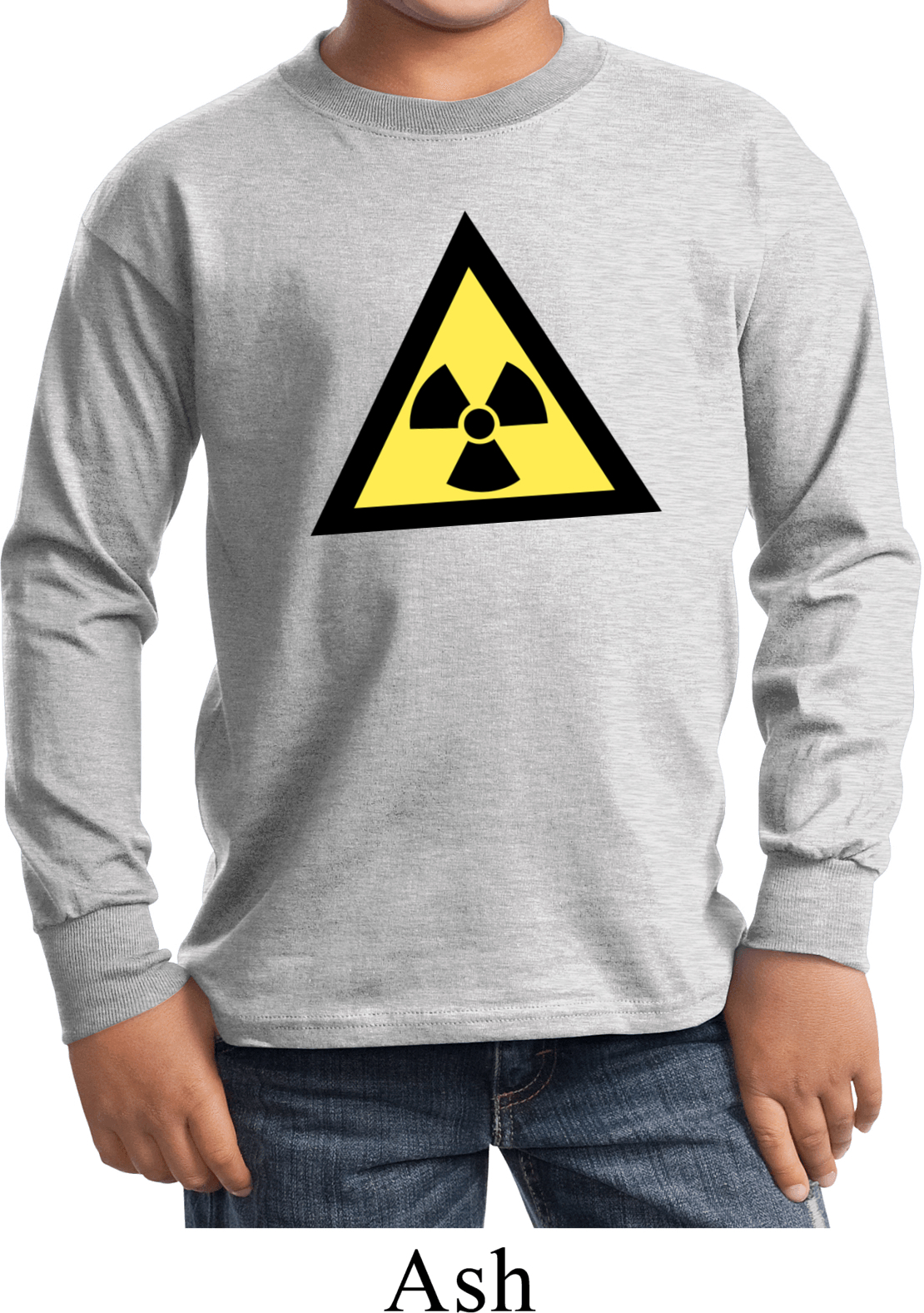 Kids Fallout Shirt Radioactive Triangle Long Sleeve Tee T-Shirt ...