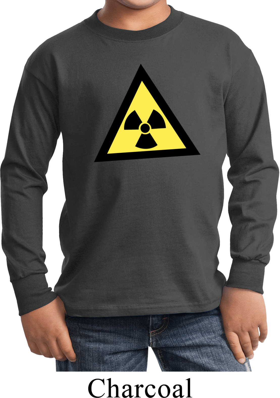 Kids Fallout Shirt Radioactive Triangle Long Sleeve Tee T-Shirt ...