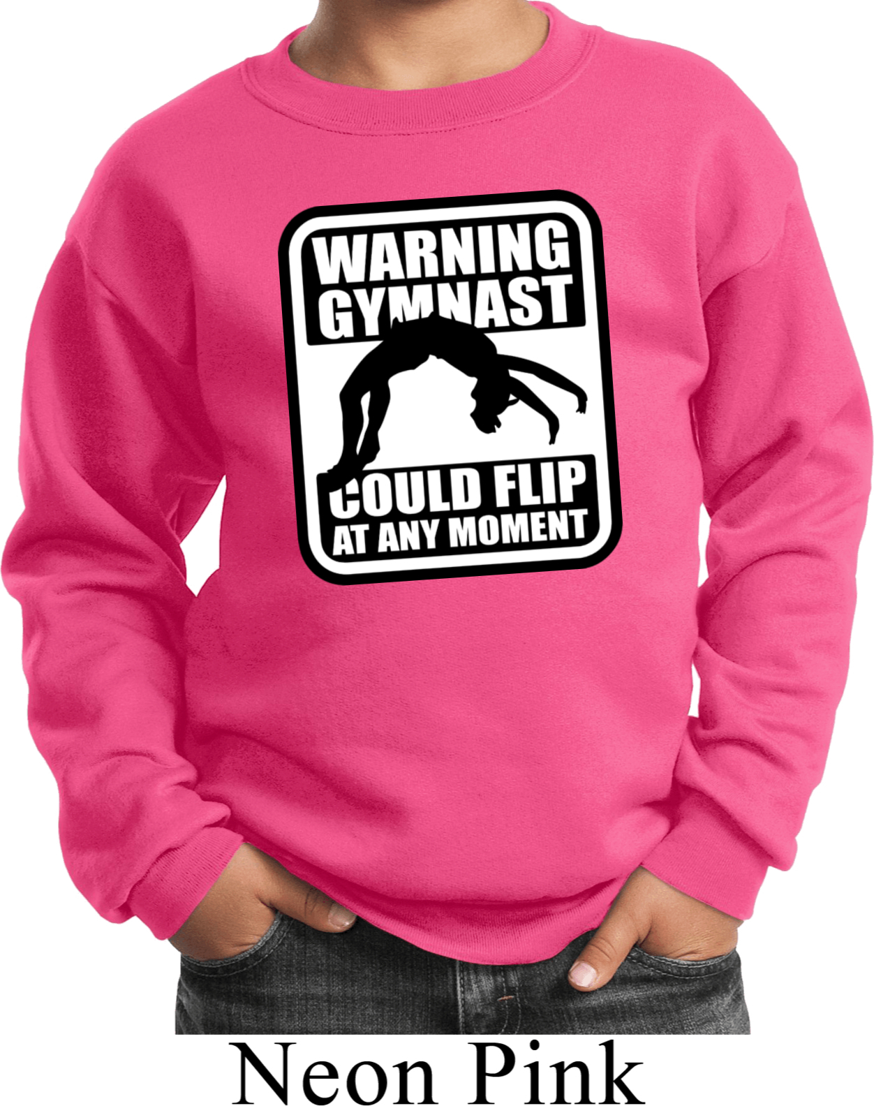 Kids Gymnast Sweatshirt Warning Gymnast Sweat Shirt - Warning Gymnast ...