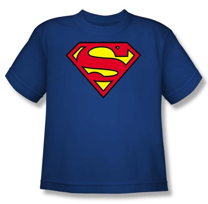 Kids Superman Classic Logo T-shirt Youth Royal Blue Tee Shirt ...