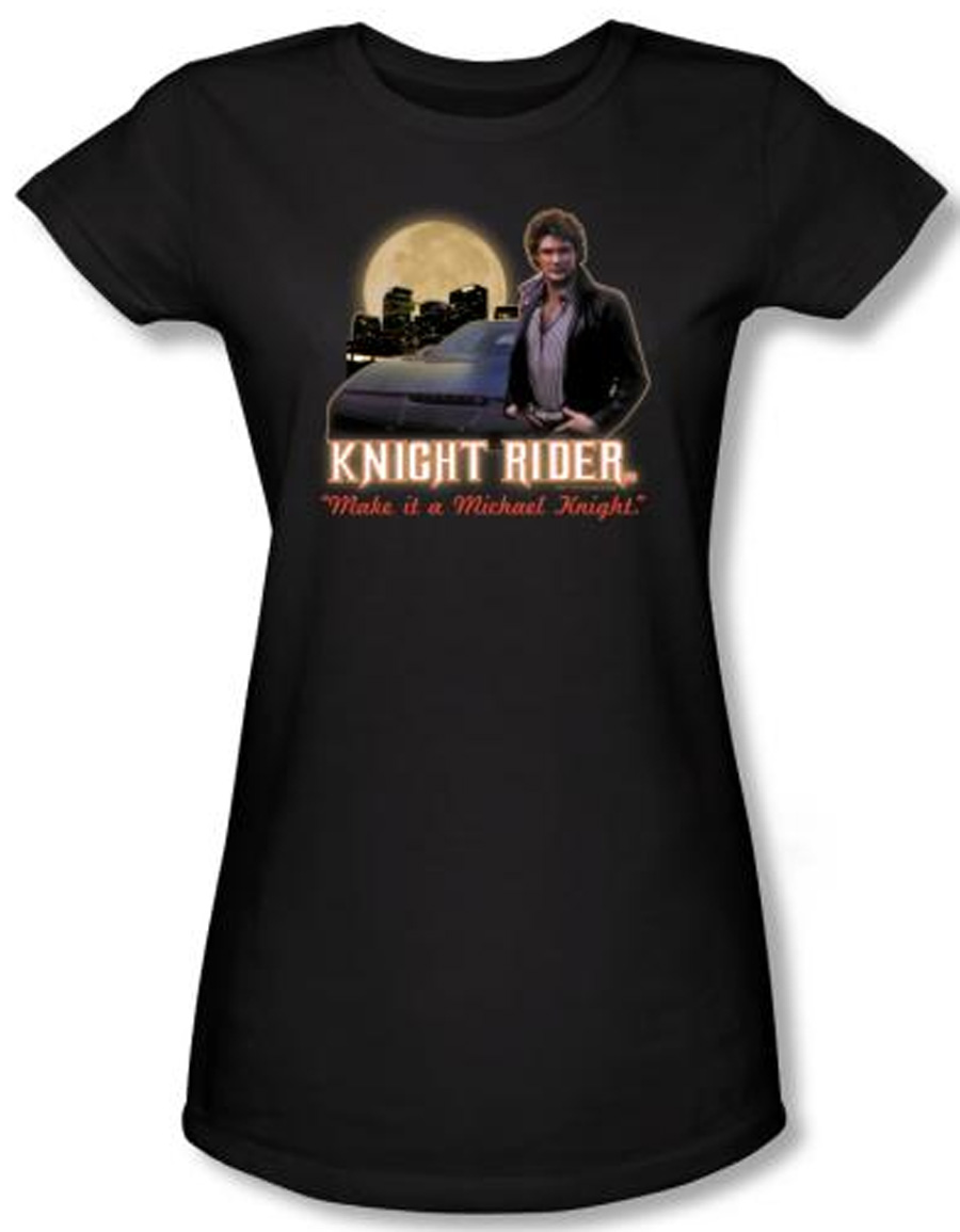 Knight Rider Juniors T-shirt Full Moon Black Tee Shirt - Knight Rider ...