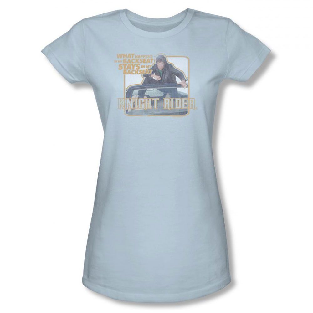Knight Rider Shirt Juniors Back Seat Light Blue T-Shirt - Knight Rider ...