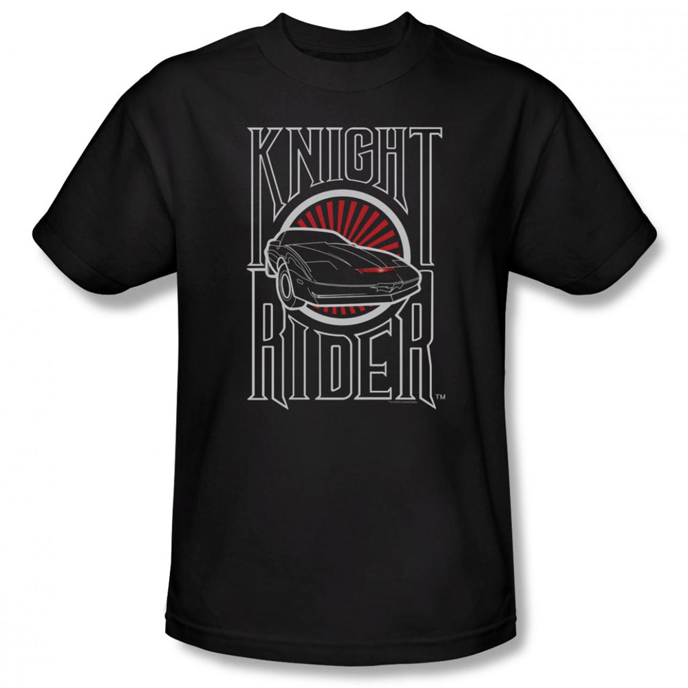 Knight Rider Shirt Logo Black T-Shirt - Knight Rider Logo Shirts
