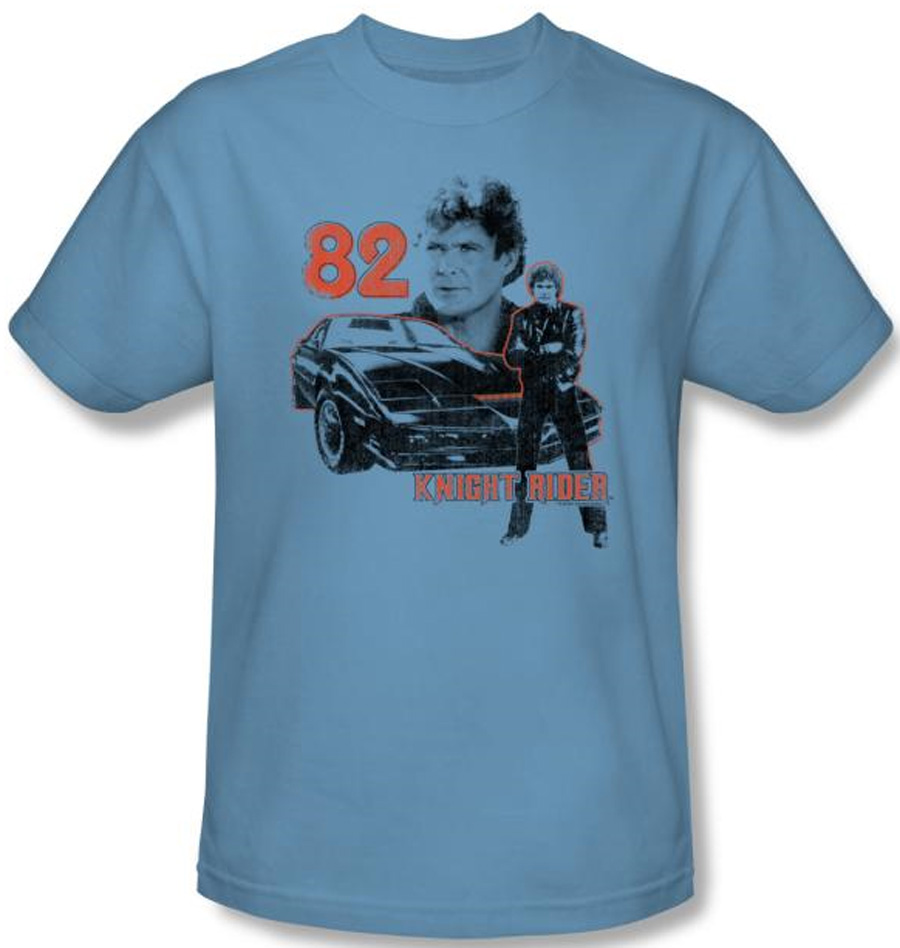 Knight Rider T-shirt 1982 Classic Adult Carolina Blue Tee Shirt ...