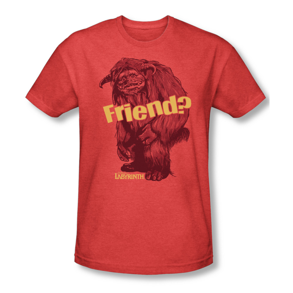 Labyrinth Shirt Ludo Friend Adult Heather Red Tee T-Shirt - Labyrinth ...