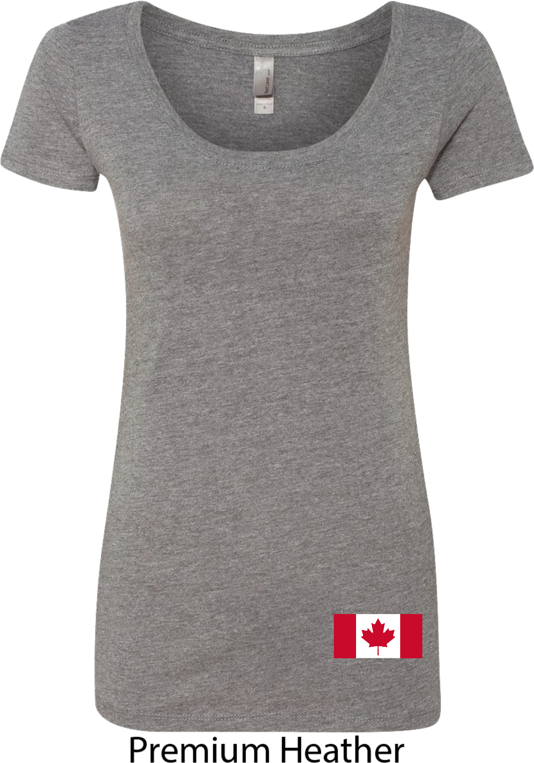 Ladies Canada Tee Canadian Flag Bottom Print Scoop Neck - Canadian Flag ...