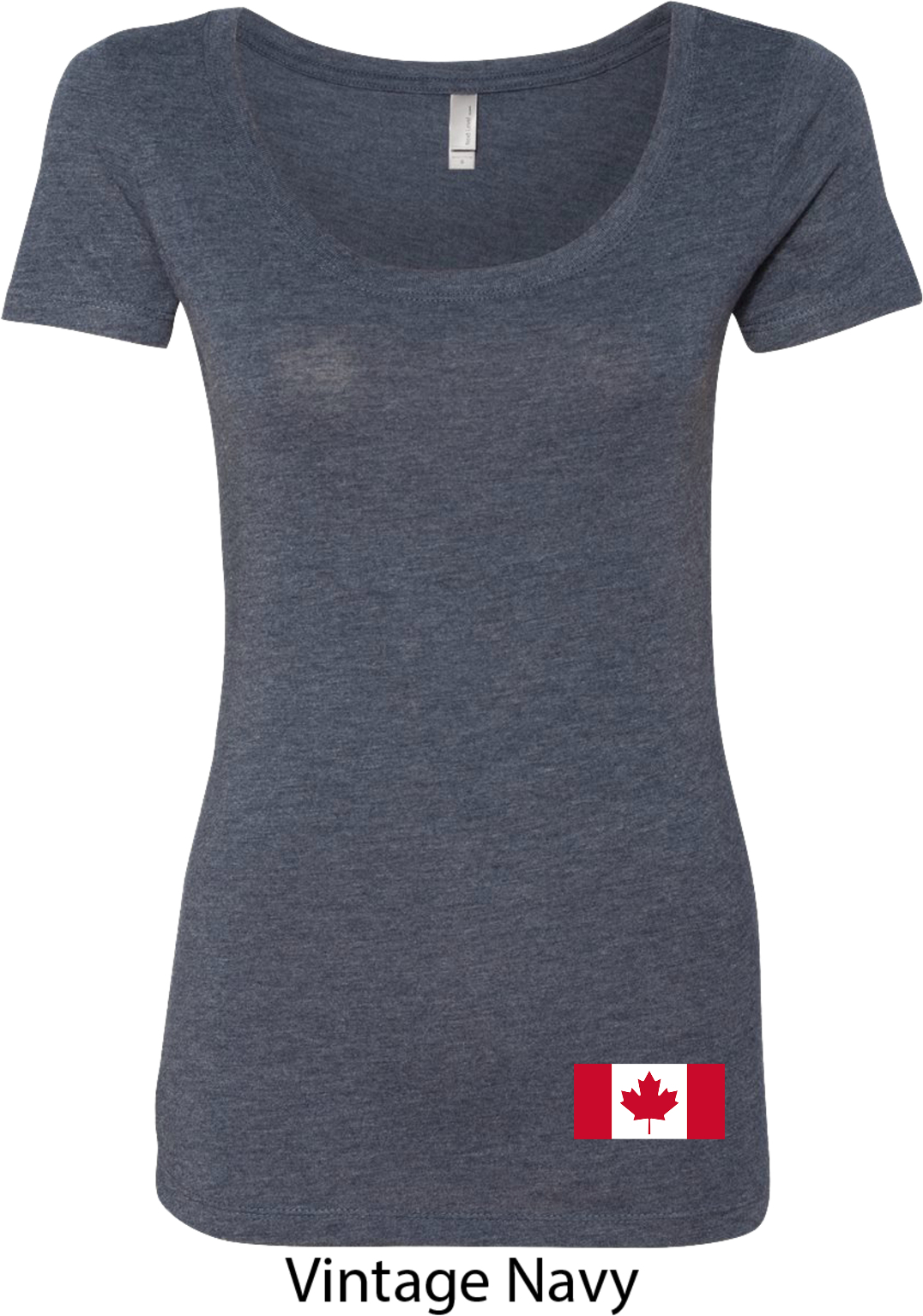 Ladies Canada Tee Canadian Flag Bottom Print Scoop Neck - Canadian Flag ...