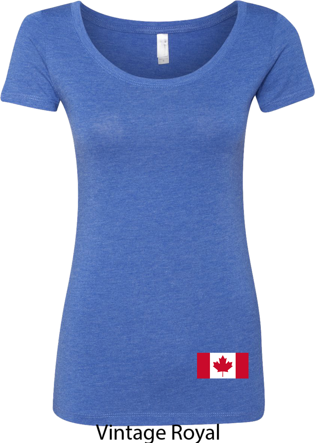 Ladies Canada Tee Canadian Flag Bottom Print Scoop Neck - Canadian Flag ...