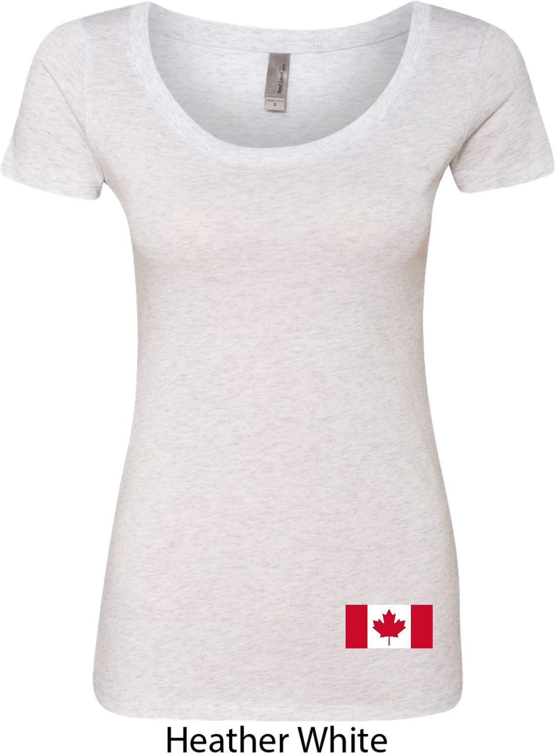 Ladies Canada Tee Canadian Flag Bottom Print Scoop Neck - Canadian Flag ...