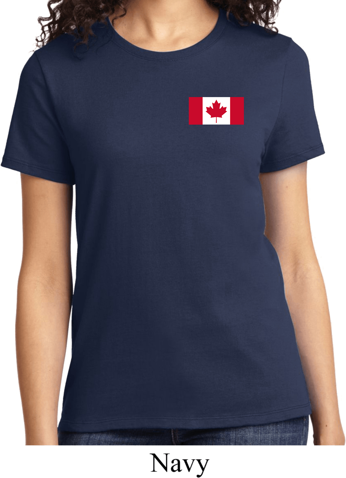 Ladies Canada Tee Canadian Flag Pocket Print T-shirt - Canadian Flag ...