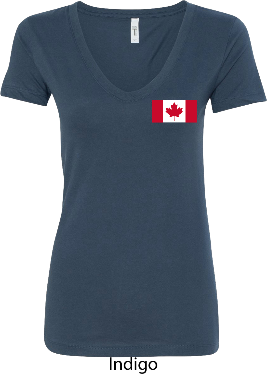 Ladies Canada Tee Canadian Flag Pocket Print V-neck Shirt - Canadian ...