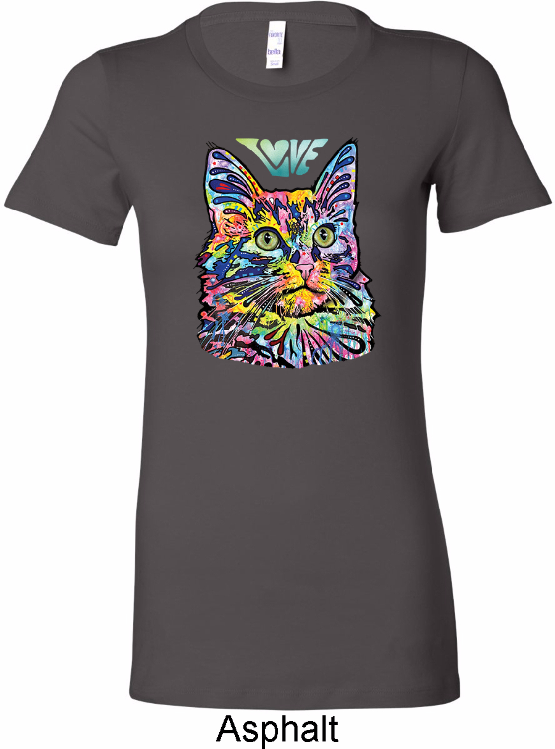 Ladies Cat Shirt Love Cat Longer Length Shirt - Love Cat Ladies Shirts