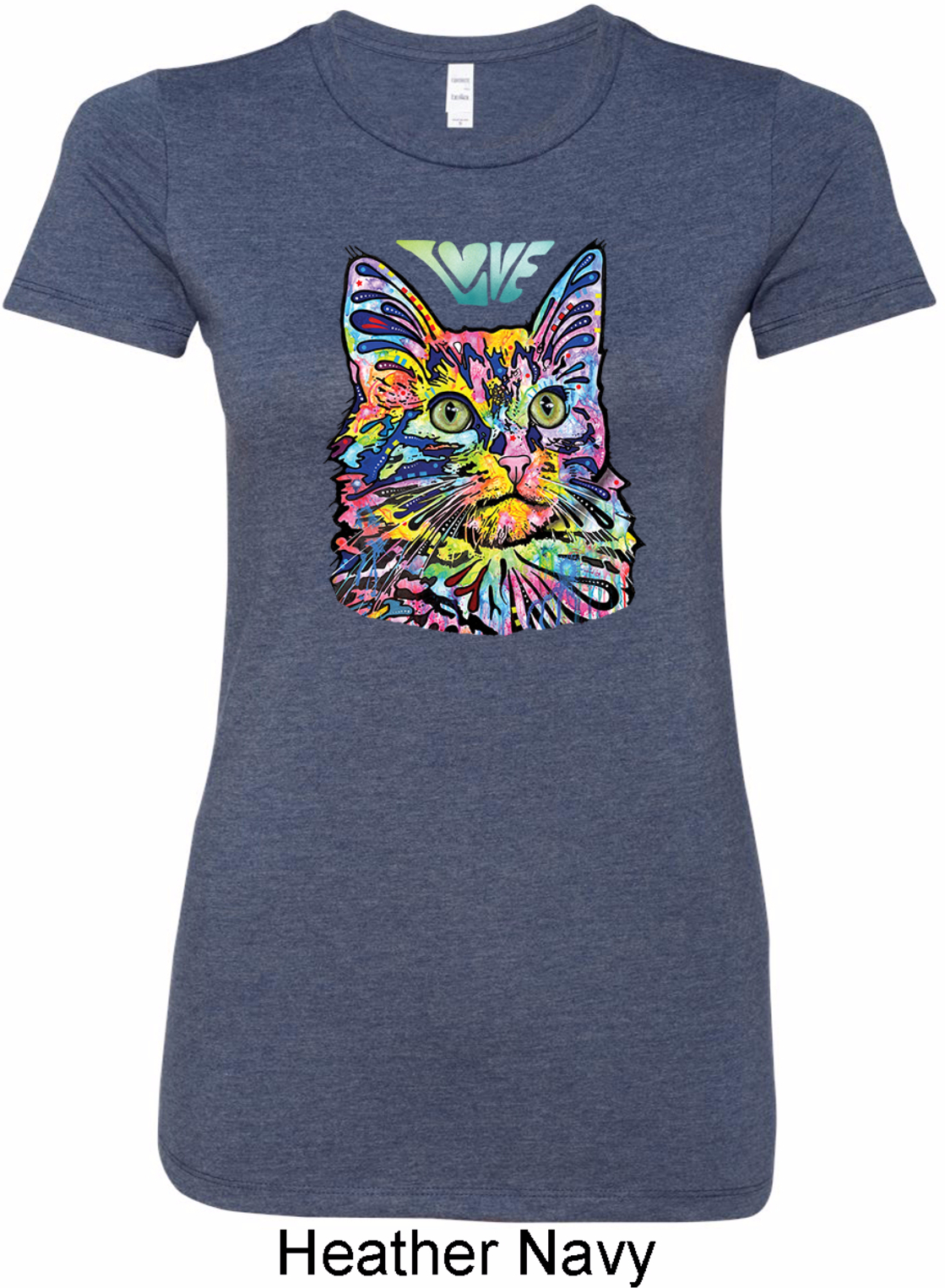Ladies Cat Shirt Love Cat Longer Length Shirt - Love Cat Ladies Shirts