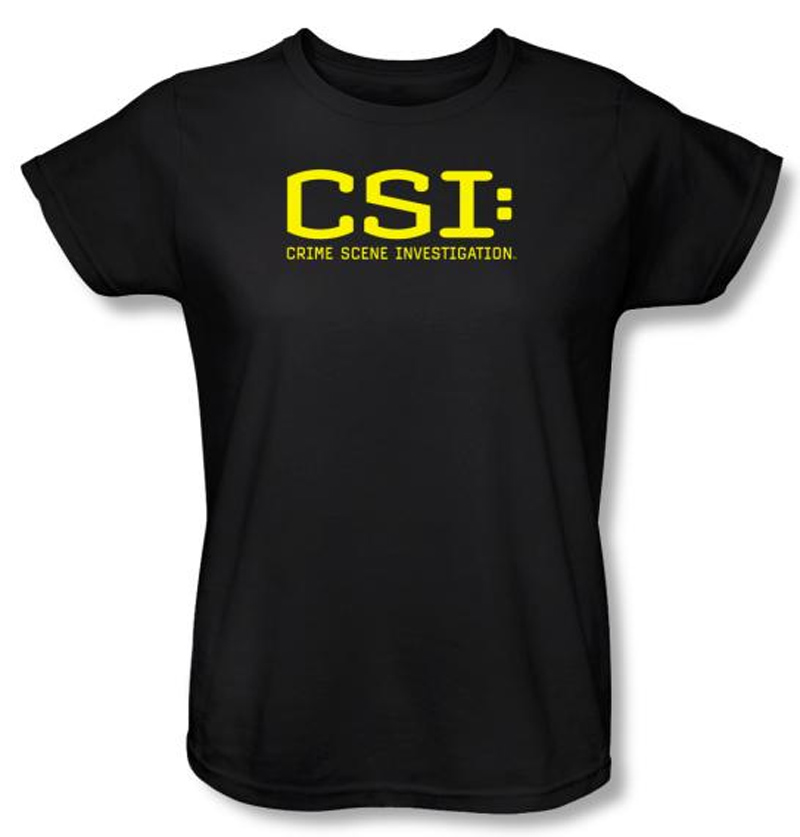 Ladies CSI: Crime Scene Investigation T-shirt - Logo Black Tee - CSI ...