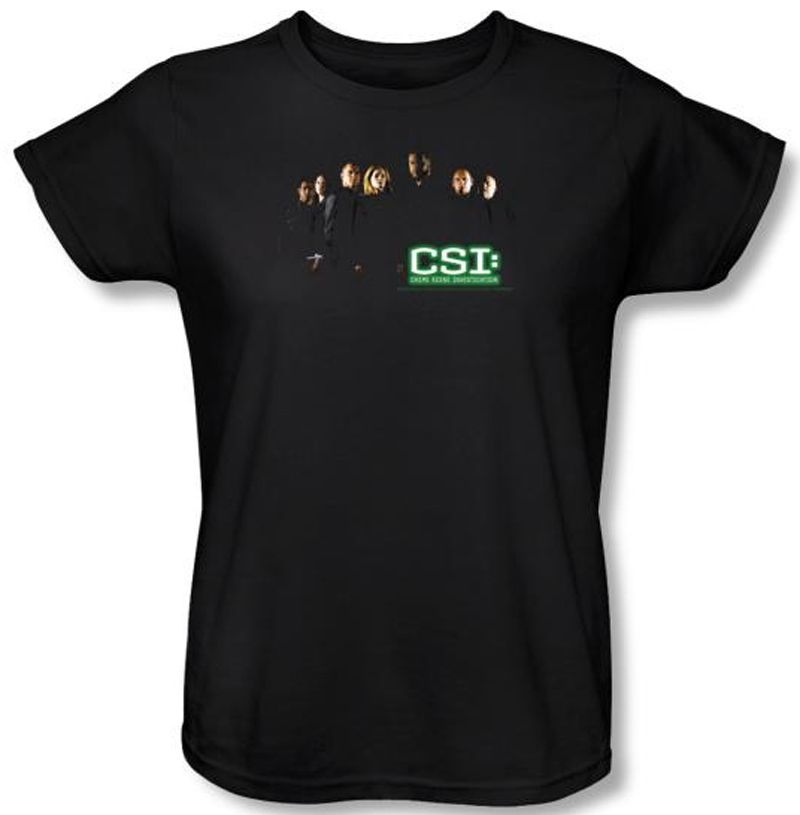 Ladies CSI: Crime Scene Investigation T-shirt - Shadow Cast Black Tee ...