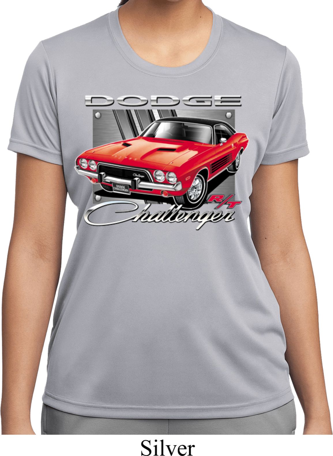 Ladies Dodge Shirt Red Challenger Moisture Wicking Tee T-Shirt - Red ...