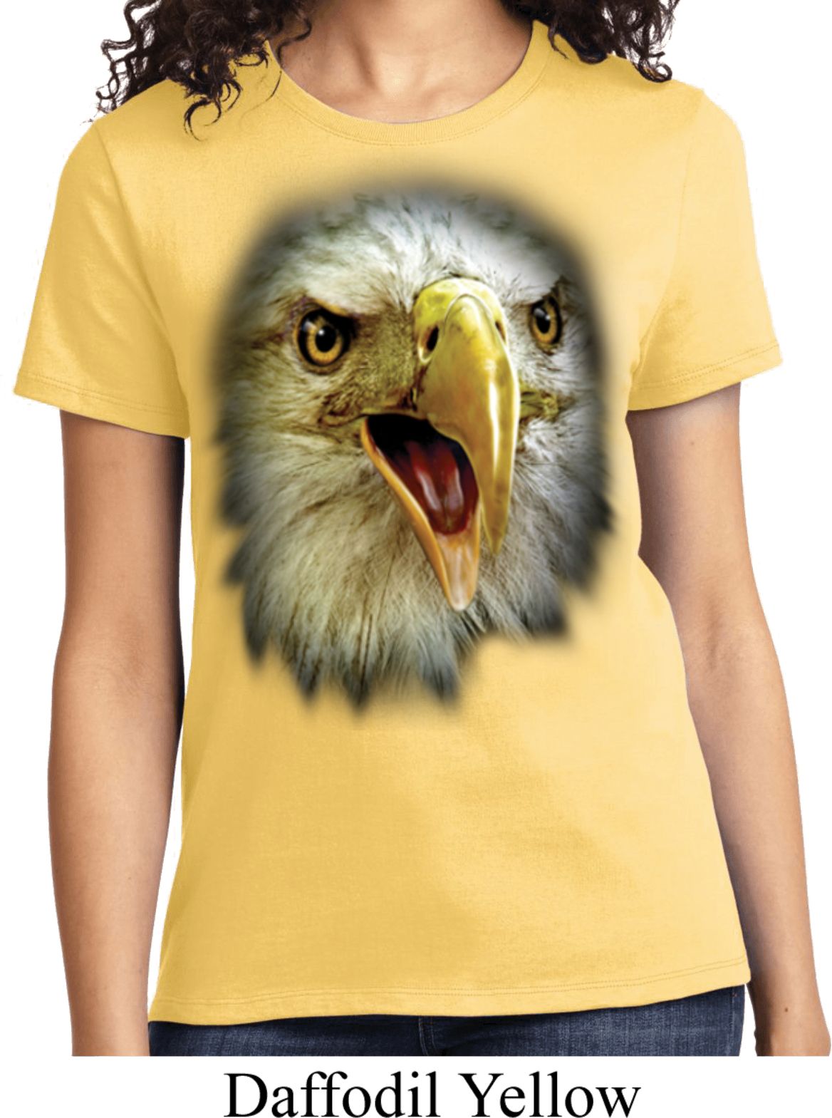 Ladies Eagle Shirt Big Eagle Face Tee T-Shirt - Big Eagle Face Ladies ...