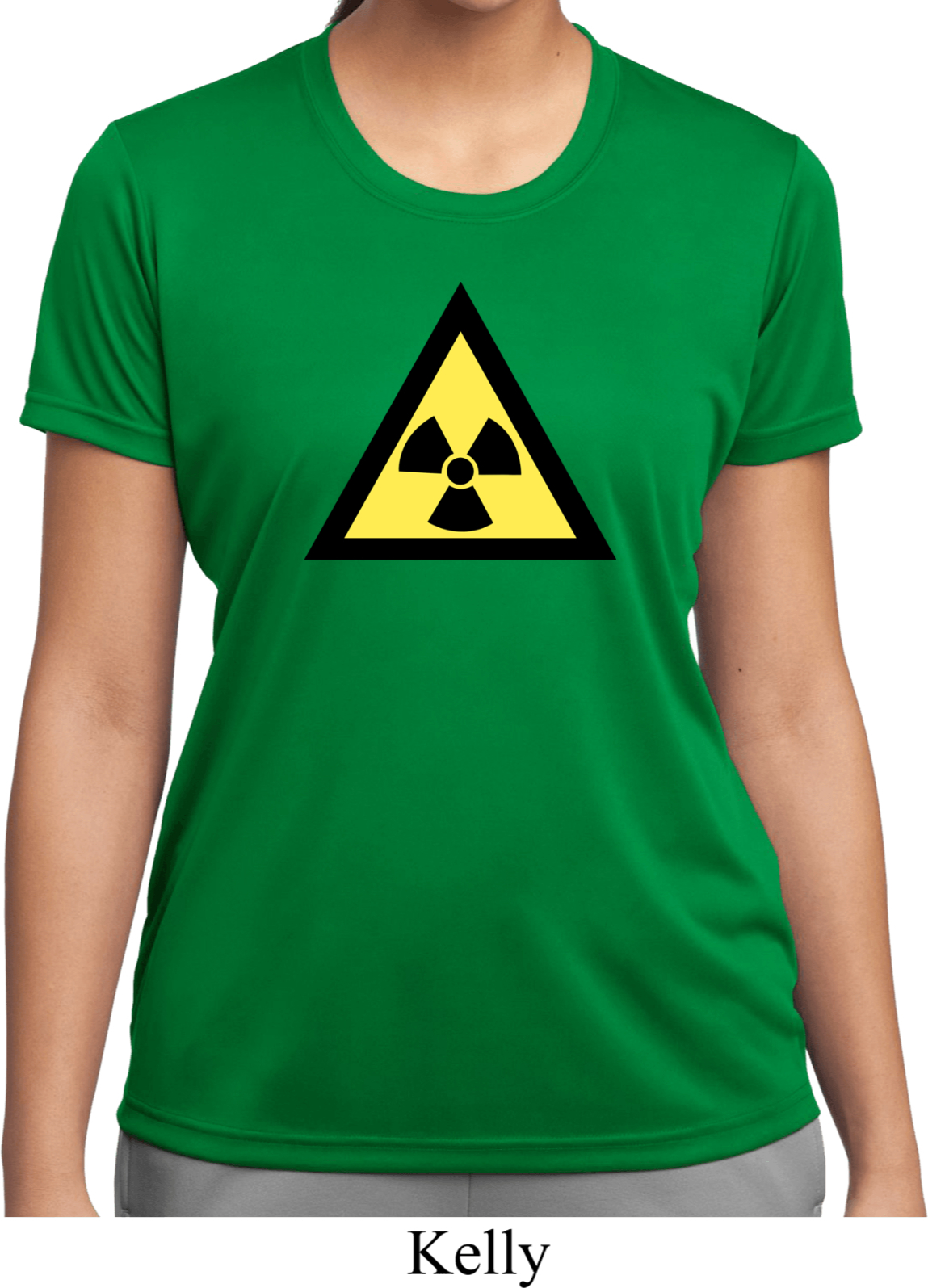 Ladies Fallout Shirt Radioactive Triangle Moisture Wicking Tee T-Shirt ...