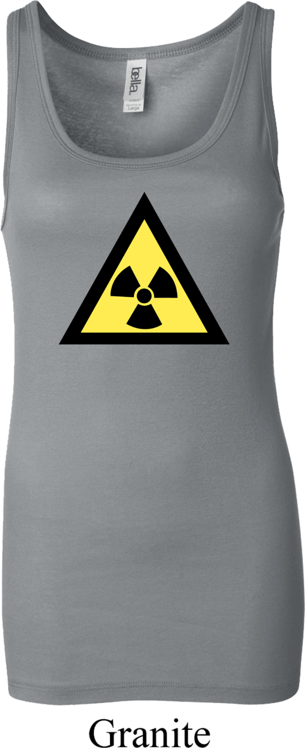 Ladies Fallout Tanktop Radioactive Triangle Longer Length Tank Top ...