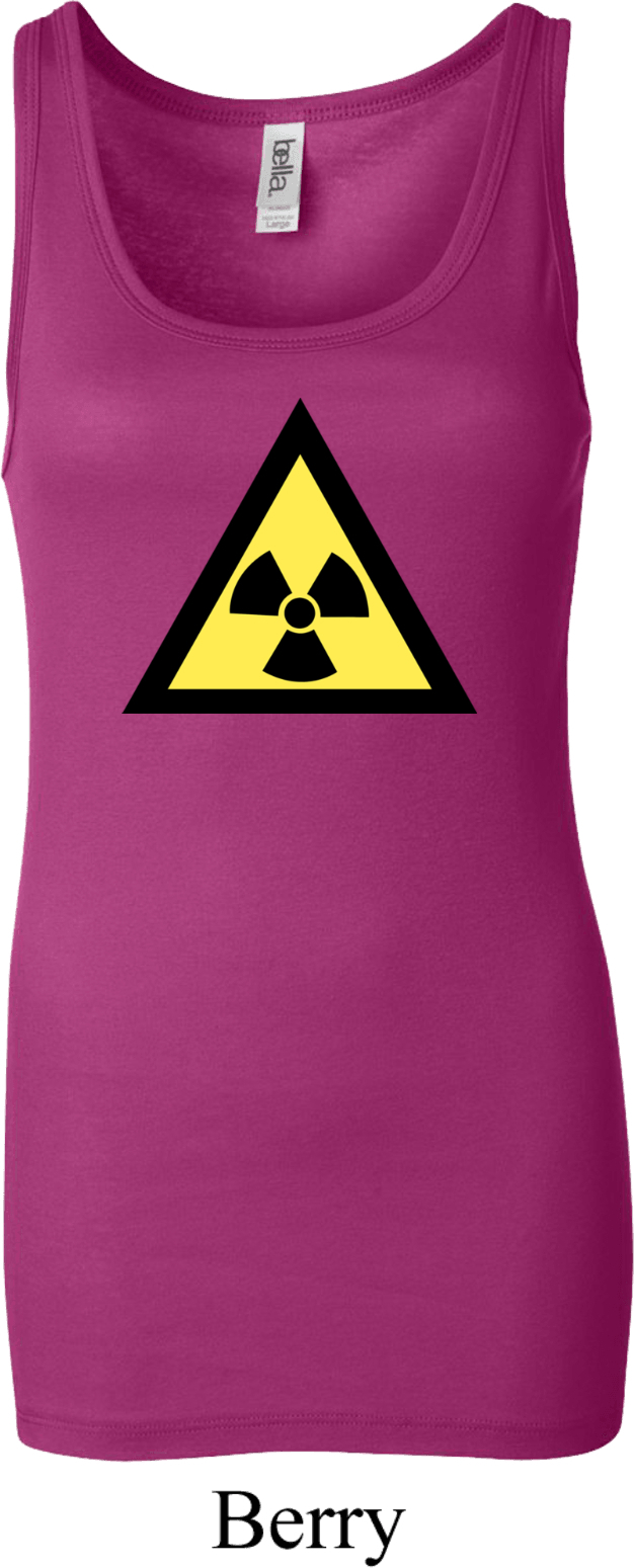 Ladies Fallout Tanktop Radioactive Triangle Longer Length Tank Top ...