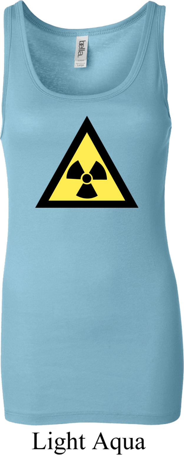 Ladies Fallout Tanktop Radioactive Triangle Longer Length Tank Top ...