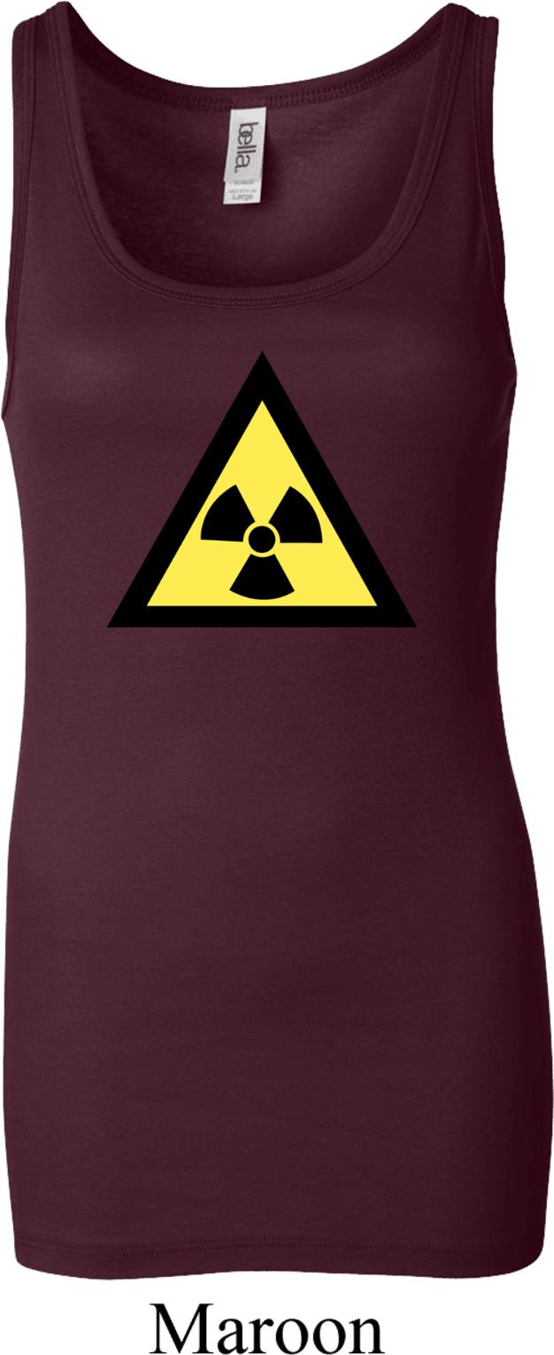 Ladies Fallout Tanktop Radioactive Triangle Longer Length Tank Top ...
