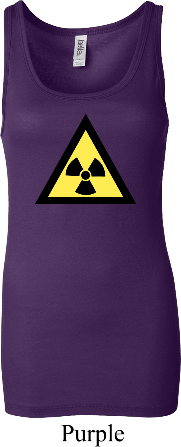 Ladies Fallout Tanktop Radioactive Triangle Longer Length Tank Top ...