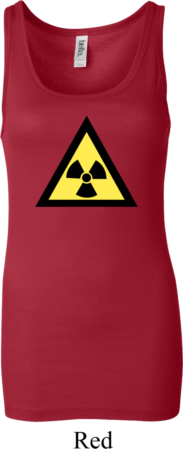 Ladies Fallout Tanktop Radioactive Triangle Longer Length Tank Top ...