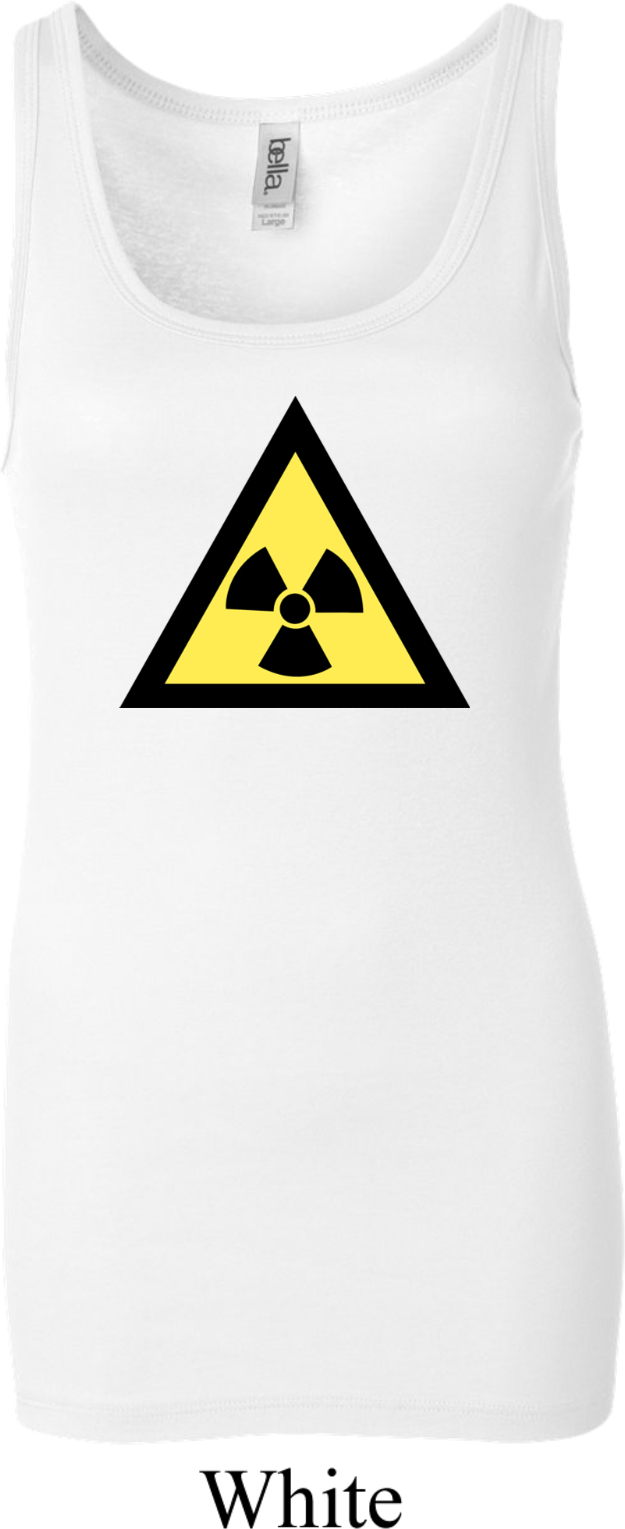 Ladies Fallout Tanktop Radioactive Triangle Longer Length Tank Top ...