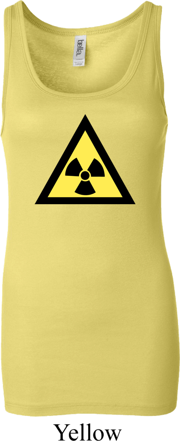 Ladies Fallout Tanktop Radioactive Triangle Longer Length Tank Top ...