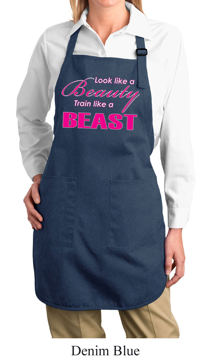 Ladies Fitness Apron Look Like a Beauty Full Length Apron with Pockets ...
