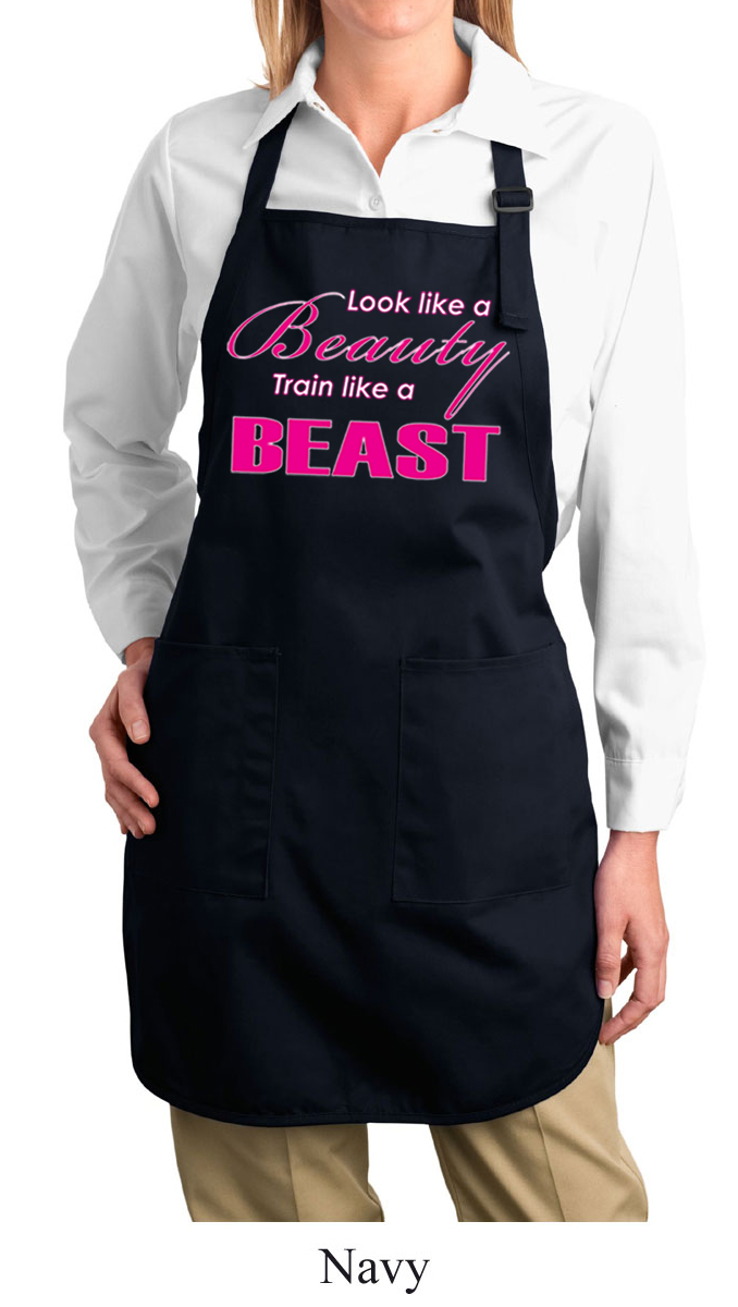 Ladies Fitness Apron Look Like a Beauty Full Length Apron with Pockets ...