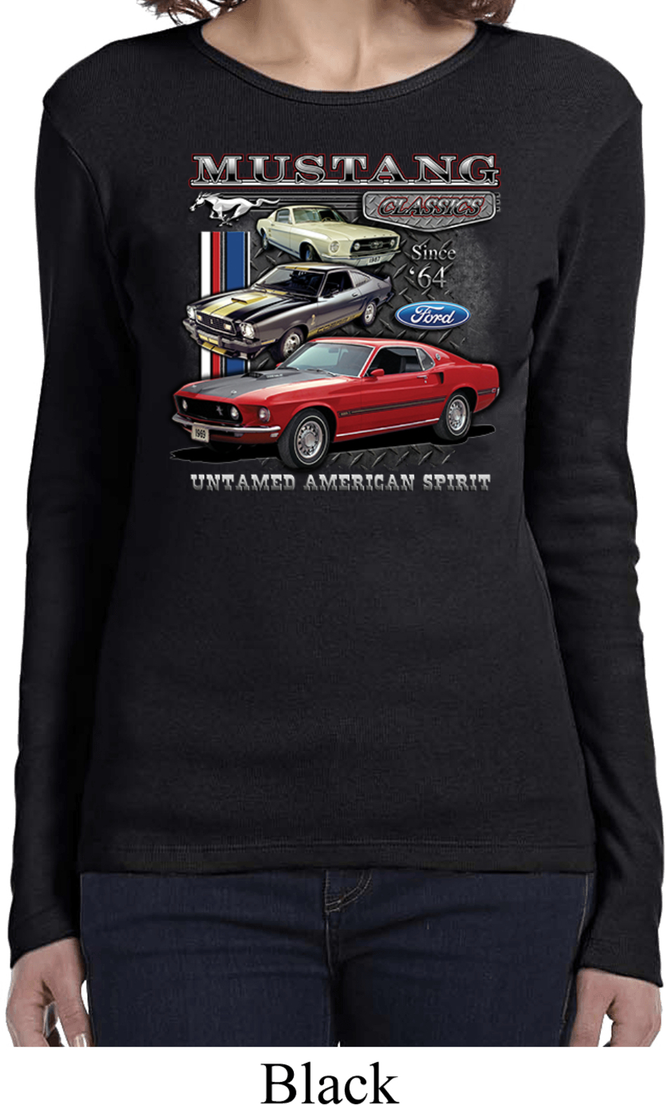 Ladies Ford Classic Mustangs Untamed Long Sleeve - Ford Classic ...