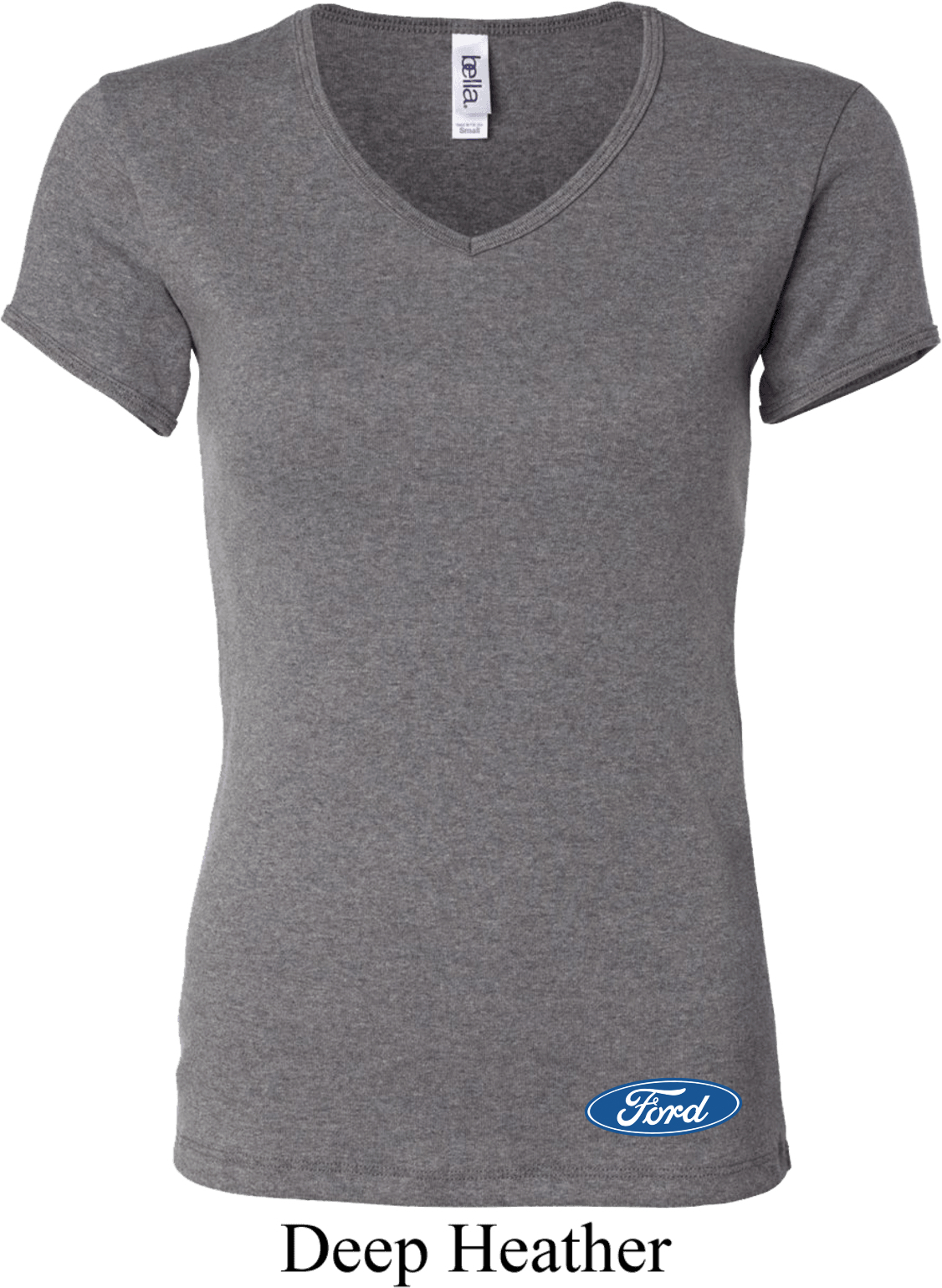 Ladies Ford Shirt Ford Oval Bottom Print V-neck Tee T-Shirt - Ford Oval ...