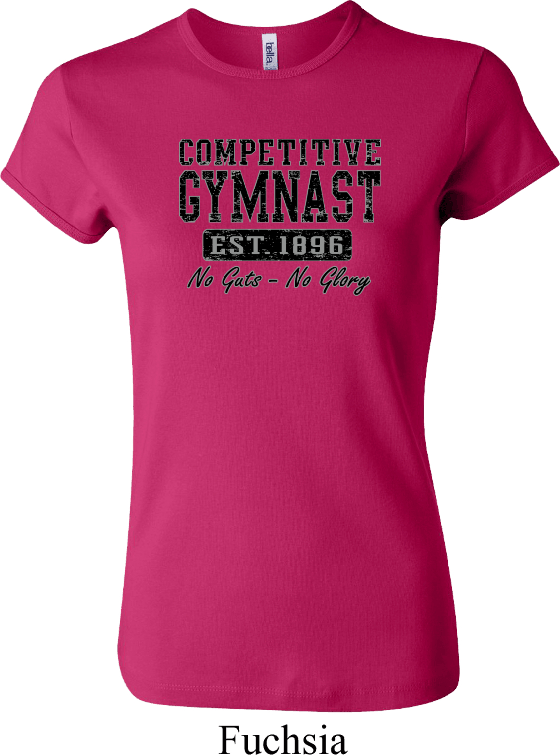 Ladies Gymnastics Shirt Competitive Gymnast Crewneck Tee T-Shirt ...