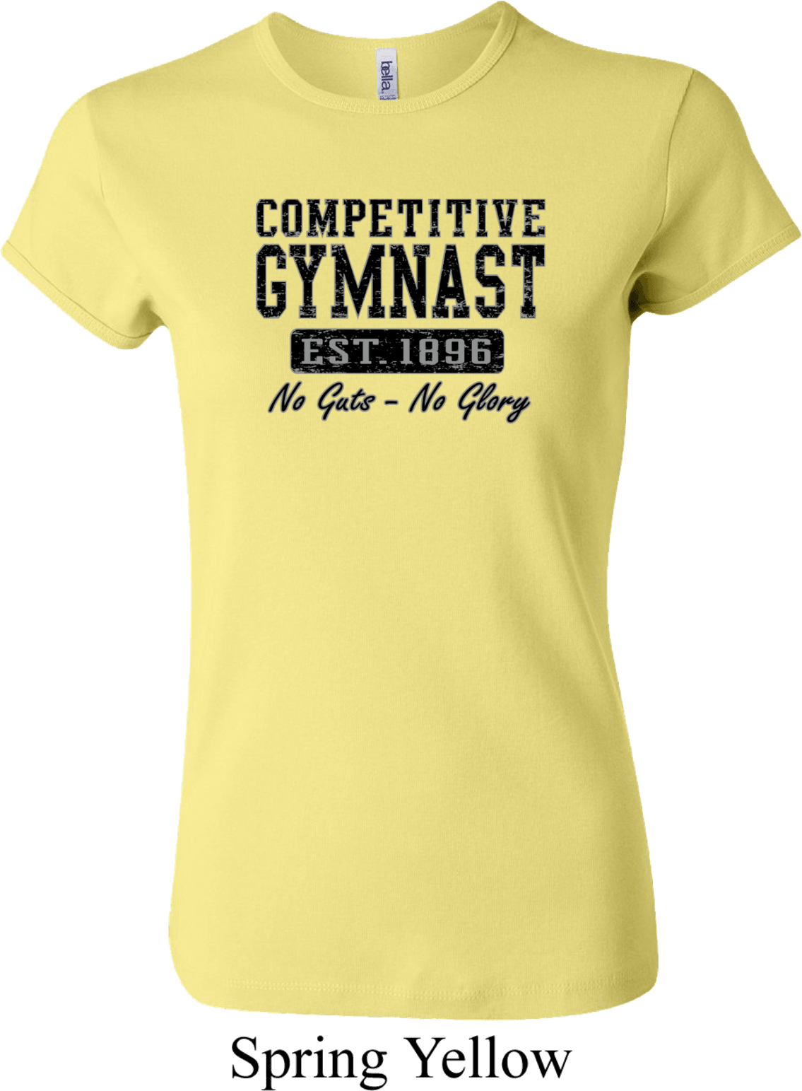Ladies Gymnastics Shirt Competitive Gymnast Crewneck Tee T-Shirt ...