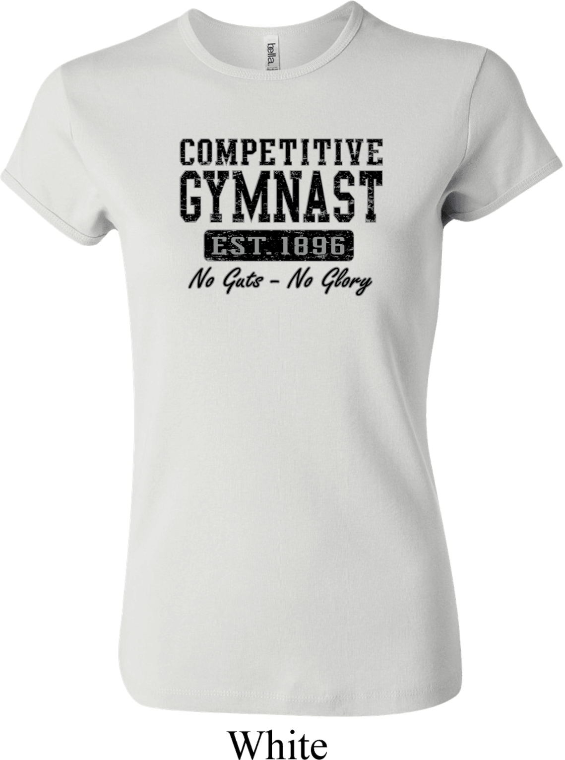 Ladies Gymnastics Shirt Competitive Gymnast Crewneck Tee T-Shirt ...