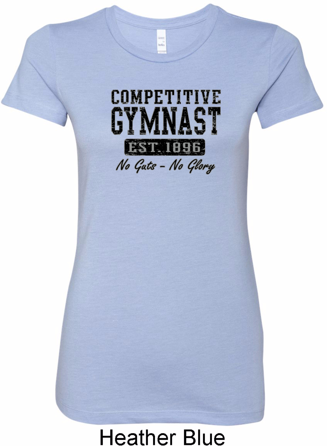 Ladies Gymnastics Shirt Competitive Gymnast Longer Length Tee T-Shirt ...