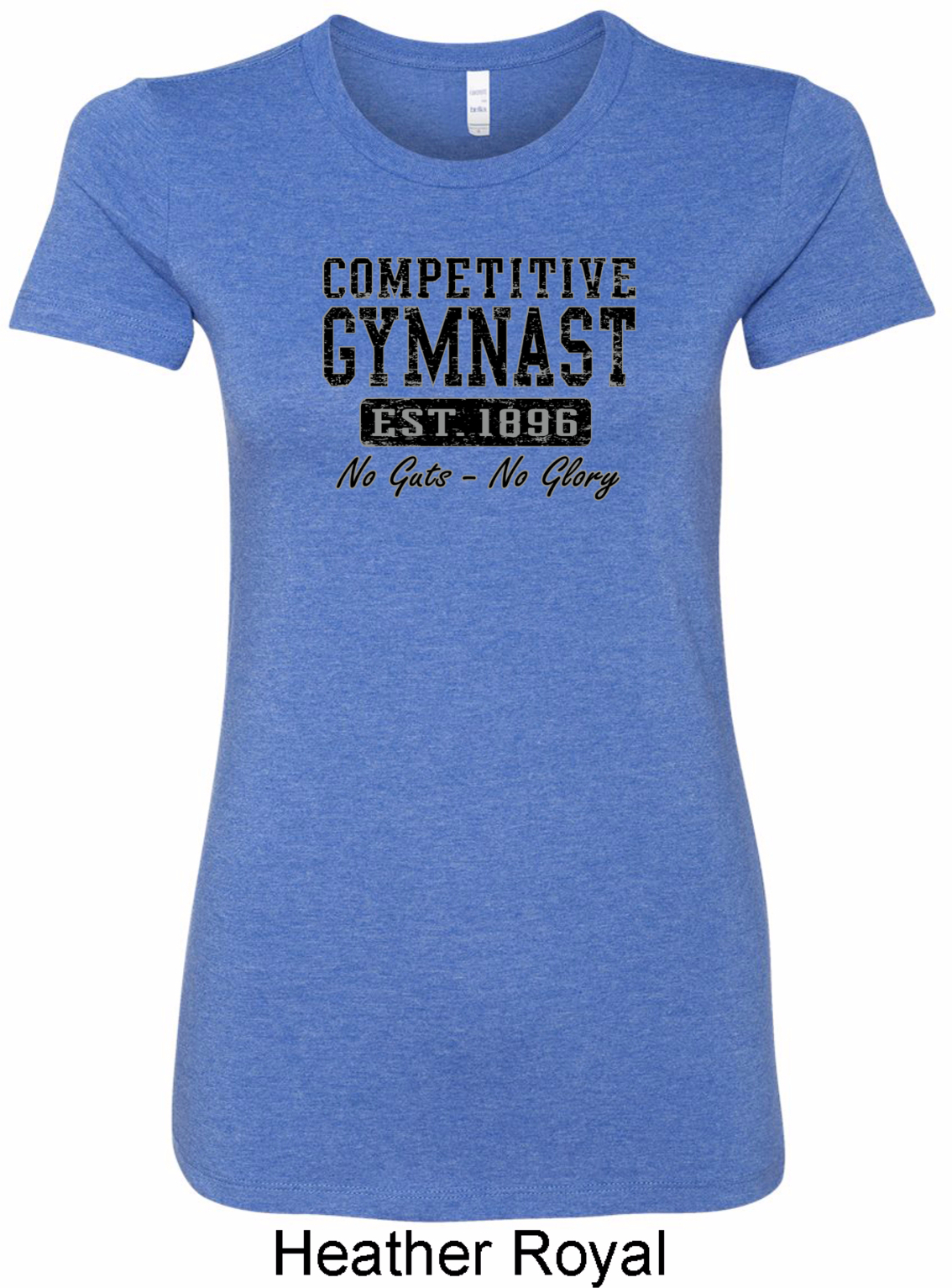 Ladies Gymnastics Shirt Competitive Gymnast Longer Length Tee T-Shirt ...