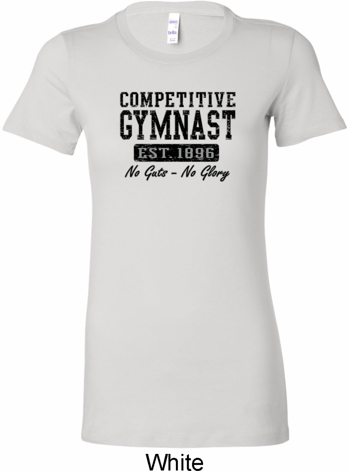Ladies Gymnastics Shirt Competitive Gymnast Longer Length Tee T-Shirt ...