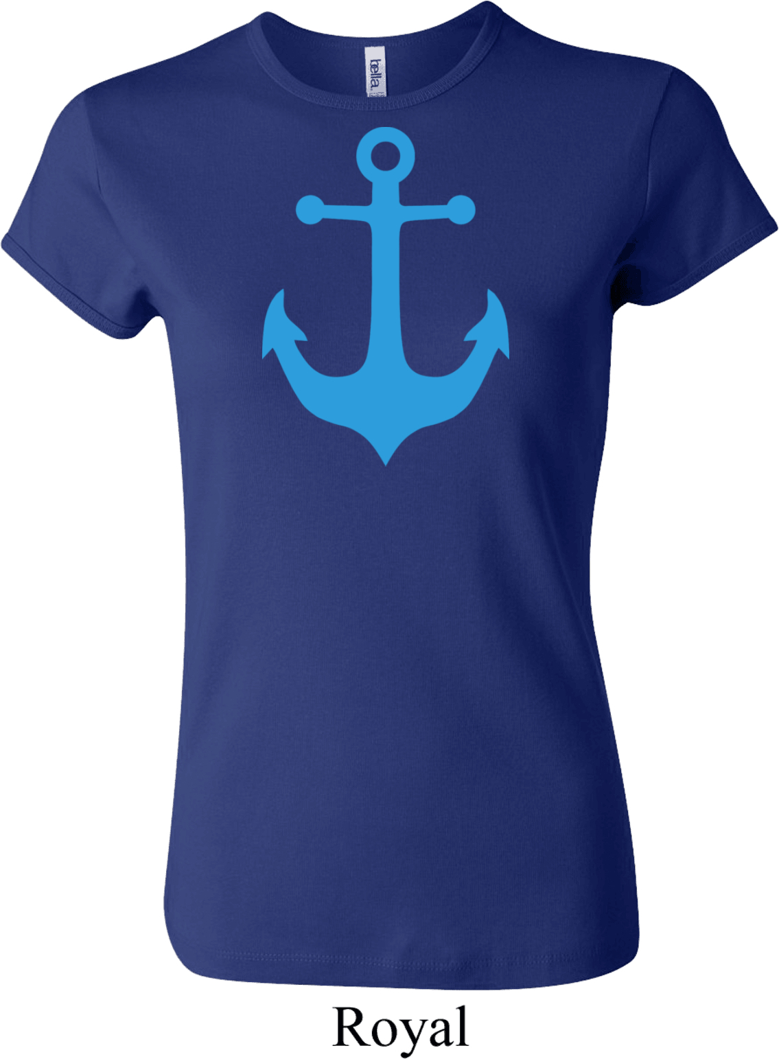 Ladies Sailing Shirt Blue Anchor Crewneck Tee T-Shirt - Blue Anchor ...