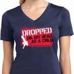 Ladies Dropped On My Head Sleeveless Moisture Wicking Tee T-Shirt ...