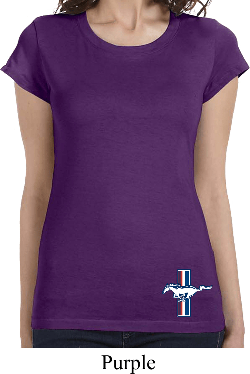 Ladies Shirt The Legend Lives Crest Bottom Print Longer Length Tee ...