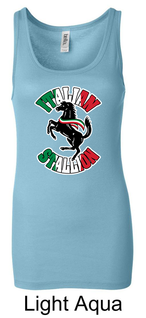 Ladies Tanktop Italian Stallion Longer Length Tank Top - Italian ...