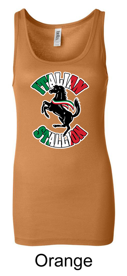 Ladies Tanktop Italian Stallion Longer Length Tank Top - Italian ...