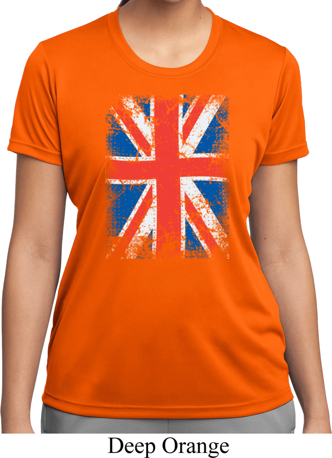 Ladies UK Flag Shirt Union Jack Moisture Wicking Tee T-Shirt - Union ...